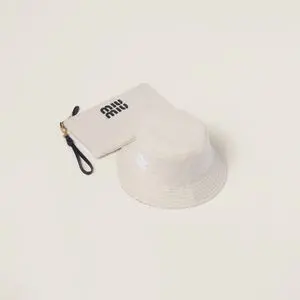 miu miu リバーシブル バケットハット ポーチ付き Miu Miu Reversible